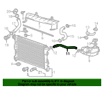 95275151 - Radiator Surge Tank Outlet Hose 2013-2020 Chevrolet Sonic ...