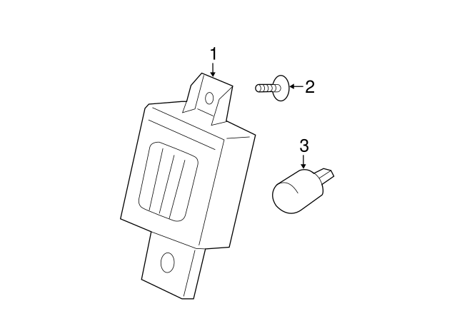 2014-2024 GM Rear Driver Side License Plate Lamp 23251664 GM ...