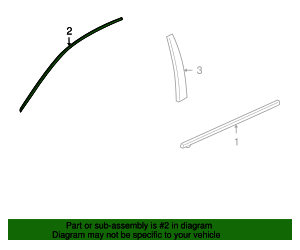 2011-2017 Buick Regal Reveal Molding 13228511 | TascaParts.com