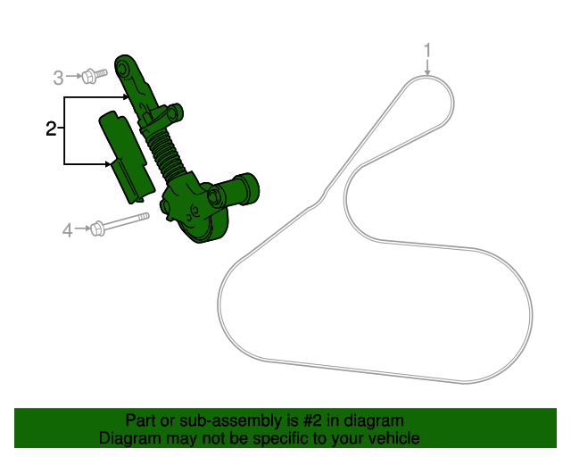 16620-37030 - Accessory Drive Belt Tensioner Assembly 2014-2022 Toyota ...