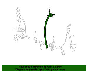 89875-A9500DAA - Center Belt Assembly 2015-2021 Kia Sedona | Kia.Parts ...