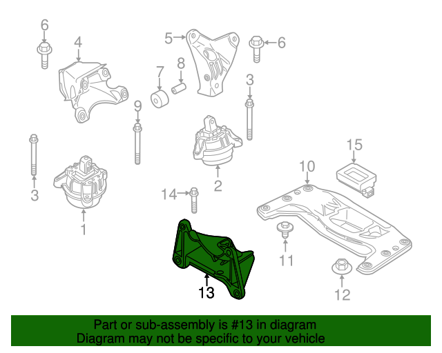 22-32-6-781-229 - Transmission supporting bracket 2012-2016 BMW ...