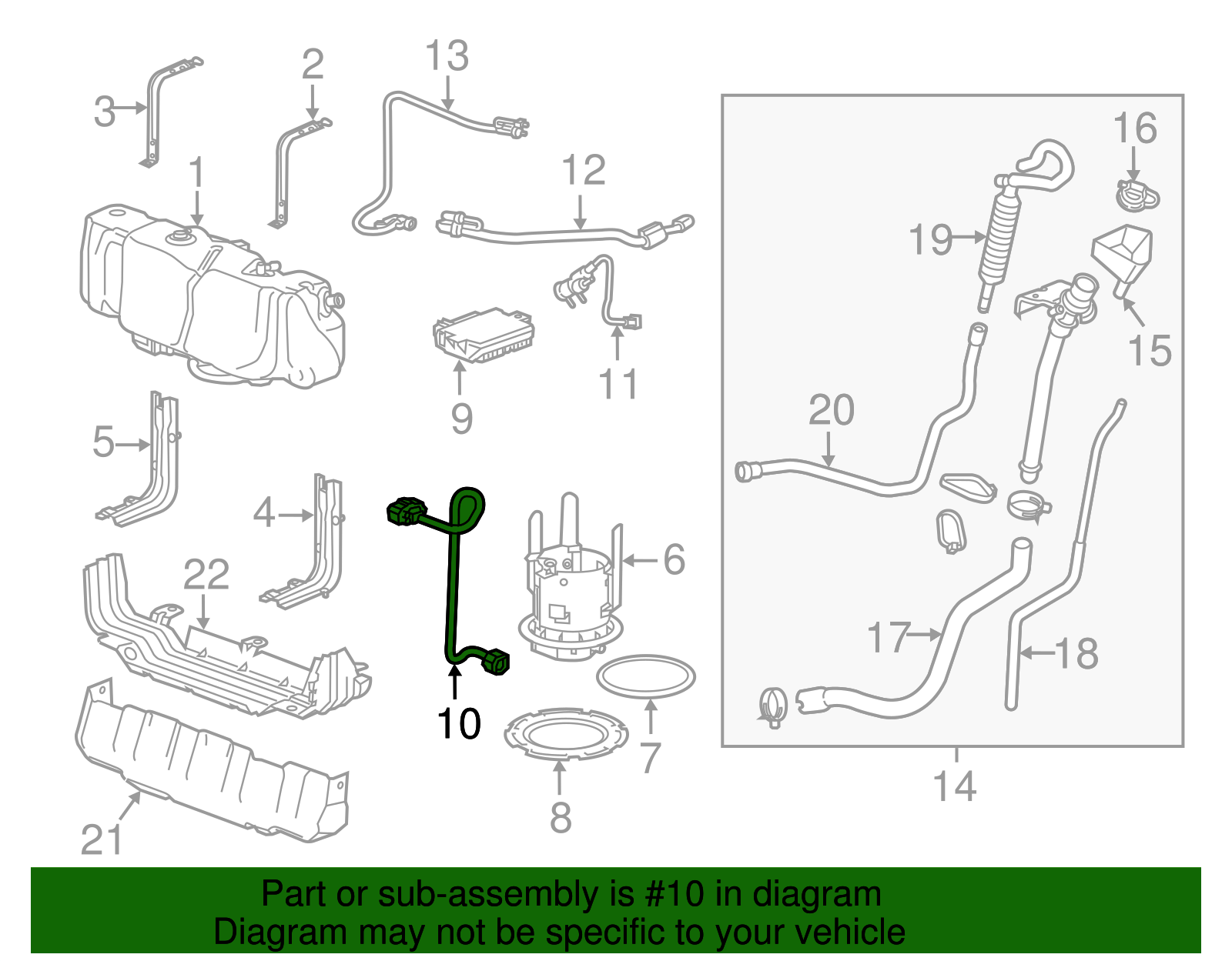 2017-2019 GM Diesel Emissions Fluid (DEF) Tank Reservoir Wiring Harness ...