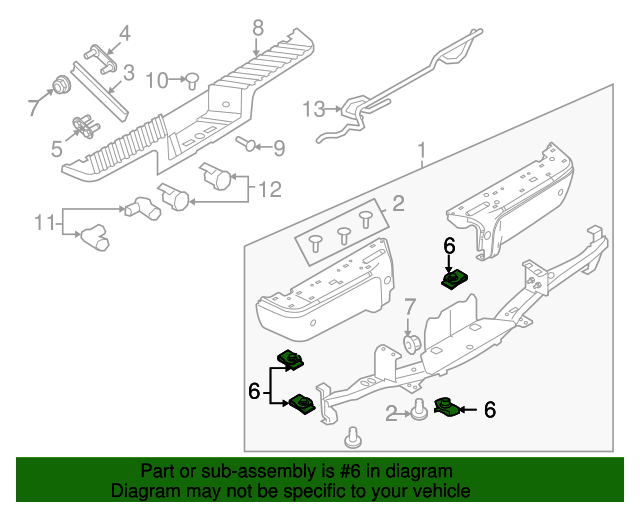 1998-2011 Ford Mount Bracket Nut W707369-S441 | Blue Springs Ford Parts