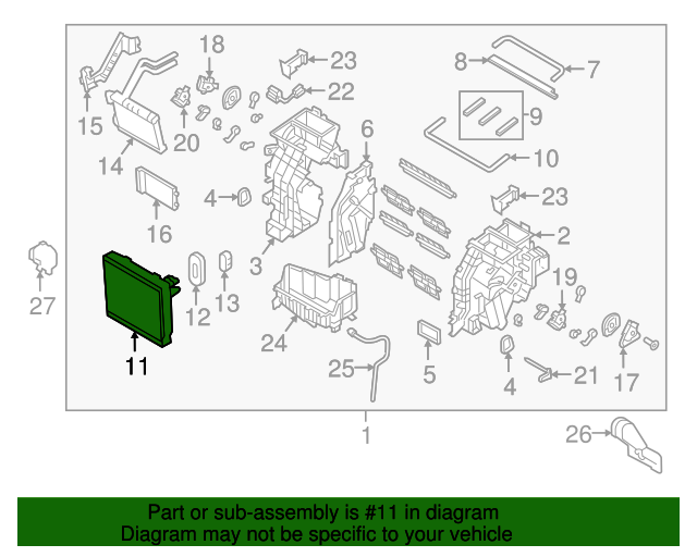 Genuine Evaporator Core for 2016-2019 Hyundai Sonata | Part# 97139 ...