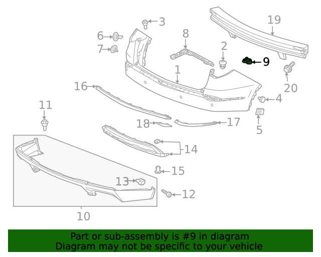 2022-2024 Acura MDX Side Bracket 71596-TYA-A00 | OEM Parts Online
