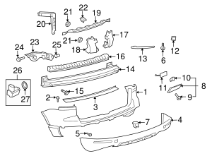 7L6-807-863-B - Bumper Cover Reinforcement 2004-2010 Volkswagen Touareg ...