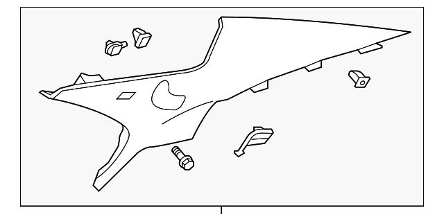 2013-2018 Cadillac ATS Light Platinum Driver Side Quarter Upper Trim ...