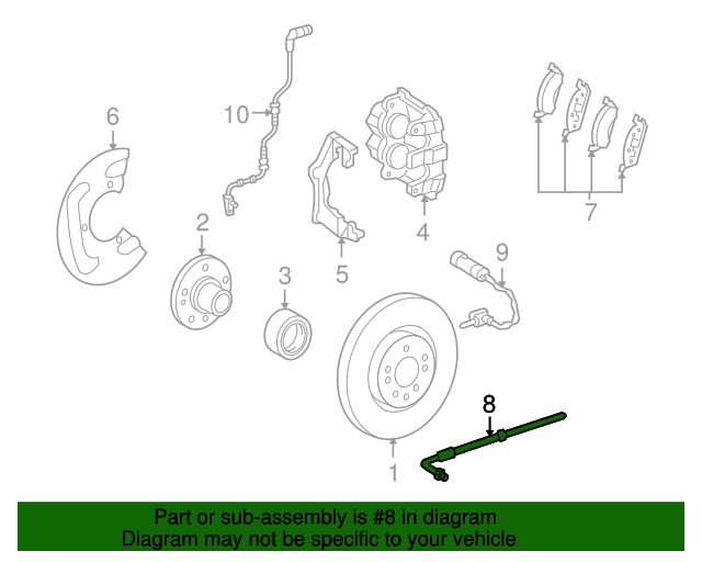 Brake Hose 204-420-07-48-64 | Mercedes-Benz Parts