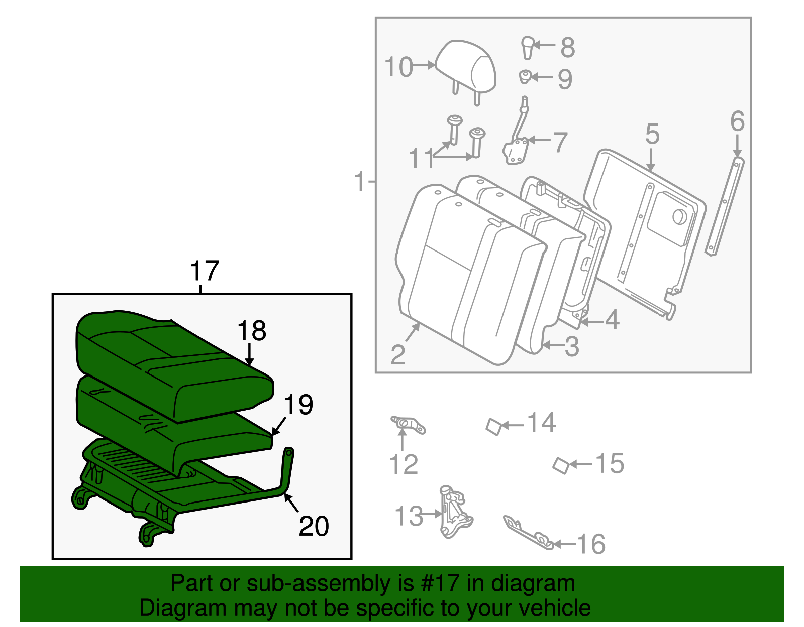 2003-2004 Toyota Matrix 2003-2004 Toyota Matrix - Cushion Assembly ...