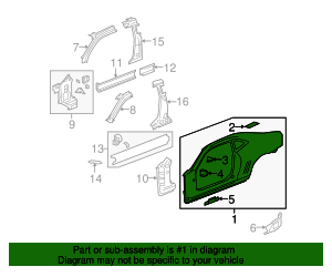 2010-2015 Chevrolet Camaro Body Driver Side Outer Panel 19370675 GM ...