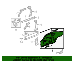 2010-2015 Chevrolet Camaro Body Driver Side Outer Panel 19370675 GM ...