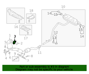 5Q0-253-725-G - Converter & Pipe Clamp 2015-2024 Audi | Audi OEM Parts