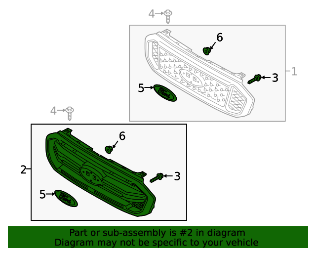 KB3Z-8200-G - Grille 2019-2020 Ford Ranger | Group 1 Auto Parts