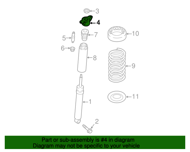 Genuine OEM Ford Part - Upper Mount G1FZ-18A161-A | Genuine OEM Ford ...