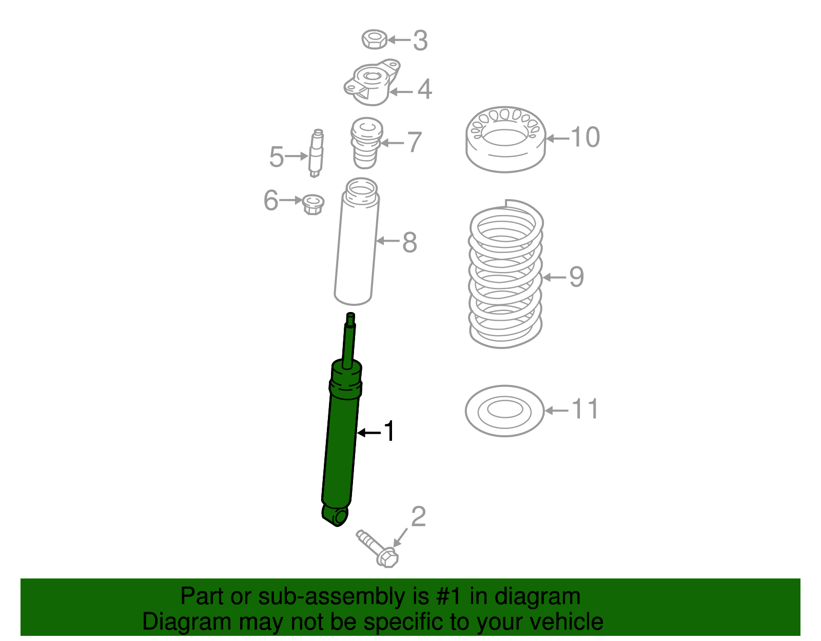 G1FZ-18125-B - 2016-2018 Ford Focus - Shock Assembly | My Ford Parts