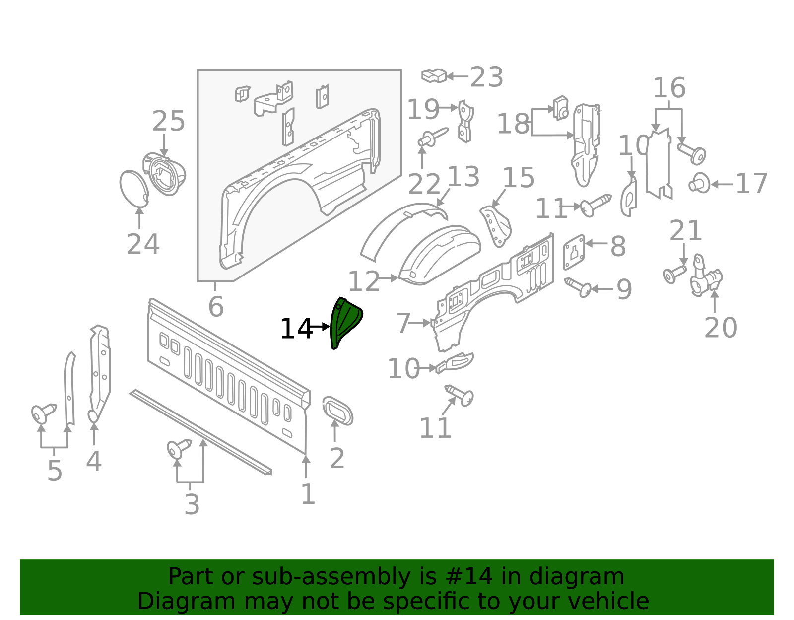 ML3Z-9928261-D - 2021-2023 Ford F-150 - Wheel Housing Bracket | Sunrise ...