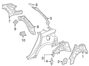 2011-2017 Lexus CT200h Pillar Reinforced 61717-76010 | OEM Parts Online