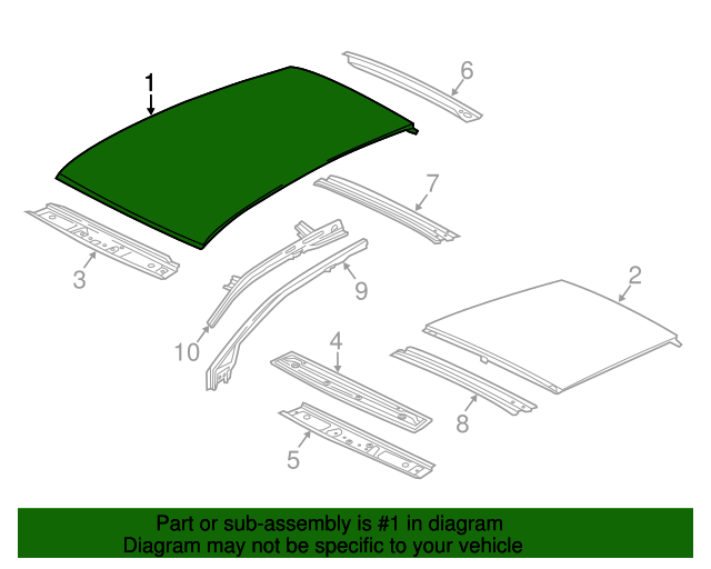 2015-2021 Volkswagen Roof Panel 5G6-817-111-B | OEM Parts Online