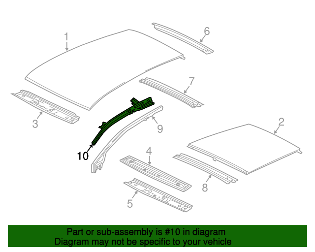 2015-2021 Volkswagen Roof Rail 5G4-809-422-B | OEM Parts Online