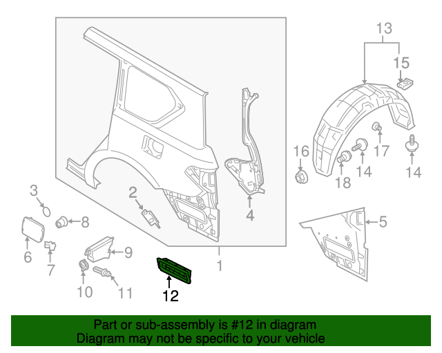 76805-6GX0A - Pressure Vent 2017-2024 Nissan Armada | Nissan Parts ...