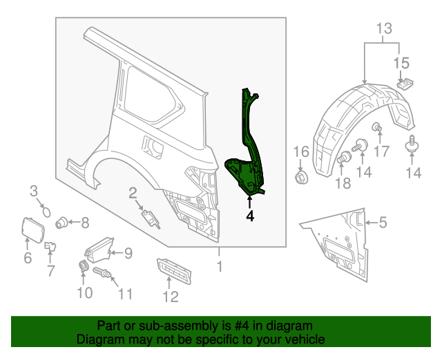 2017-2020 Nissan Armada Rear Pillar - Driver's Side (LH) 77601-1LB0A ...