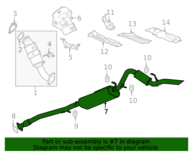 2019-2020 GM Exhaust Muffler with Exhaust Pipe 84520058 | GMPartsDirect.com