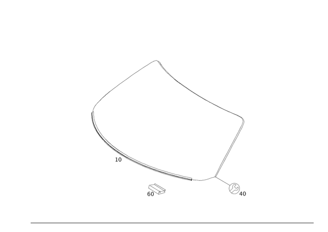 Windshield - Part #190-670-22-00 | Mercedes Parts Center