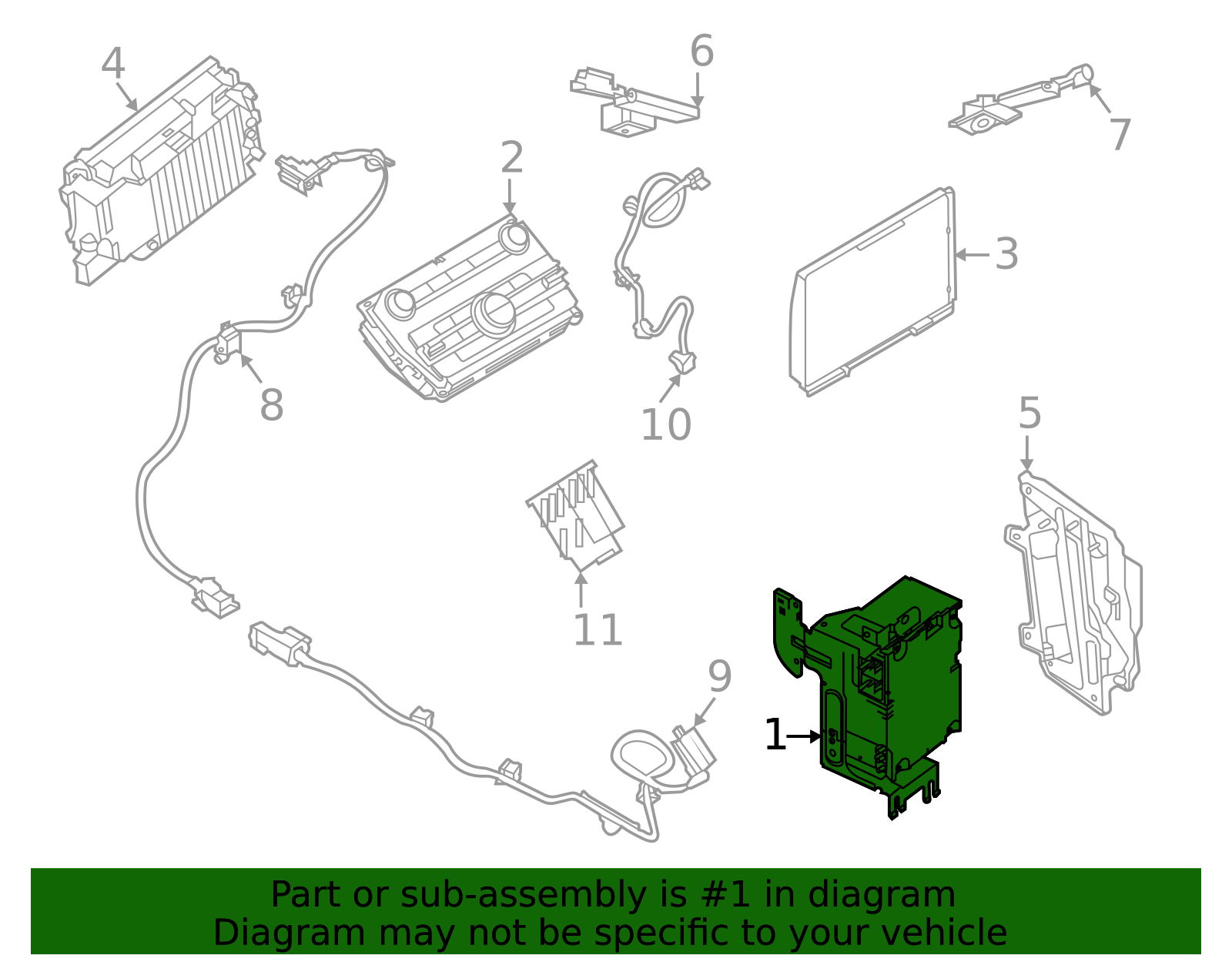 PJ7Z-18C869-A - Receiver Radio Cyber Secur 2023-2024 Lincoln Corsair ...