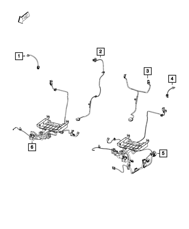 2015-2016 Dodge Challenger Seat Back Wiring 68256988AA | Mopar Estores