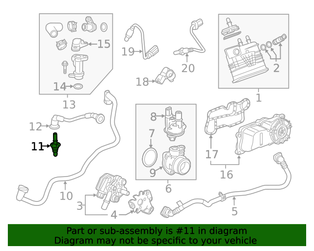 2019-2024 GM PCV Valve 12721691 GM | GMPartsDirect.com