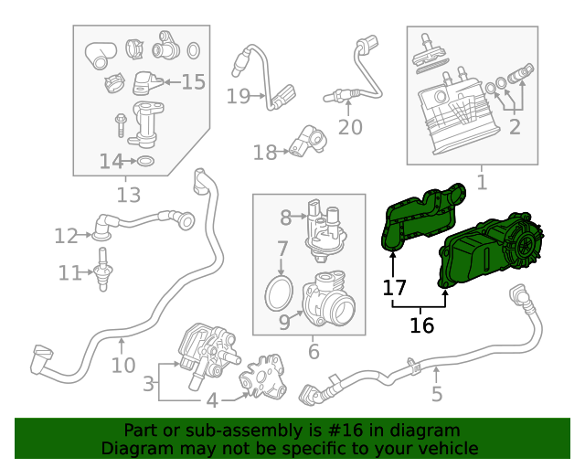 2019-2024 GM Positive Crankcase Ventilation Oil Separator 55509669 GM ...
