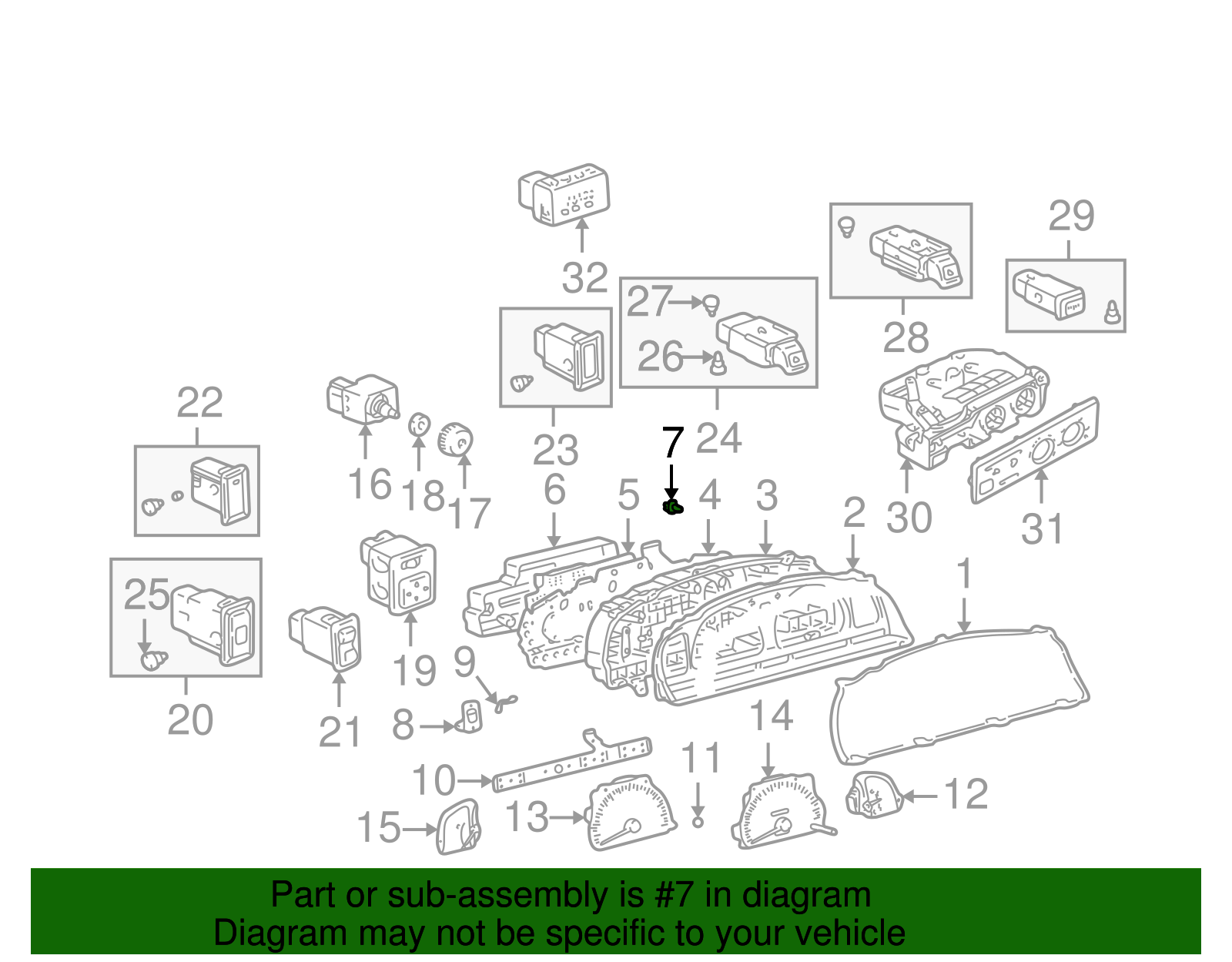 90076-04003 - Instrument Panel Light Bulb 1999-2002 Toyota 4Runner ...