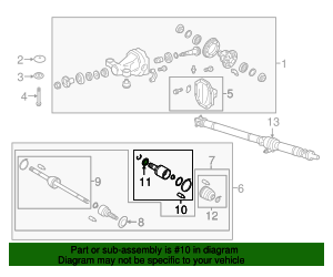 SU003-00793 - Inner Joint Assembly 2013-2020 Toyota | Ourisman Toyota Parts