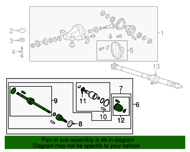 2013-2020 Toyota Axle Assembly SU003-00785 | OEM Parts Online