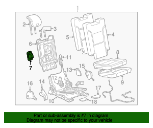 22974030 - Jet Black Rear Seat Anchor Plate Bezel 2015-2020 GM ...