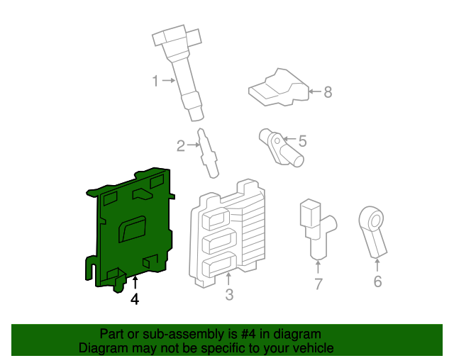 2017-2021 GM Engine Control Module Bracket 84826760 | GMPartsDirect.com