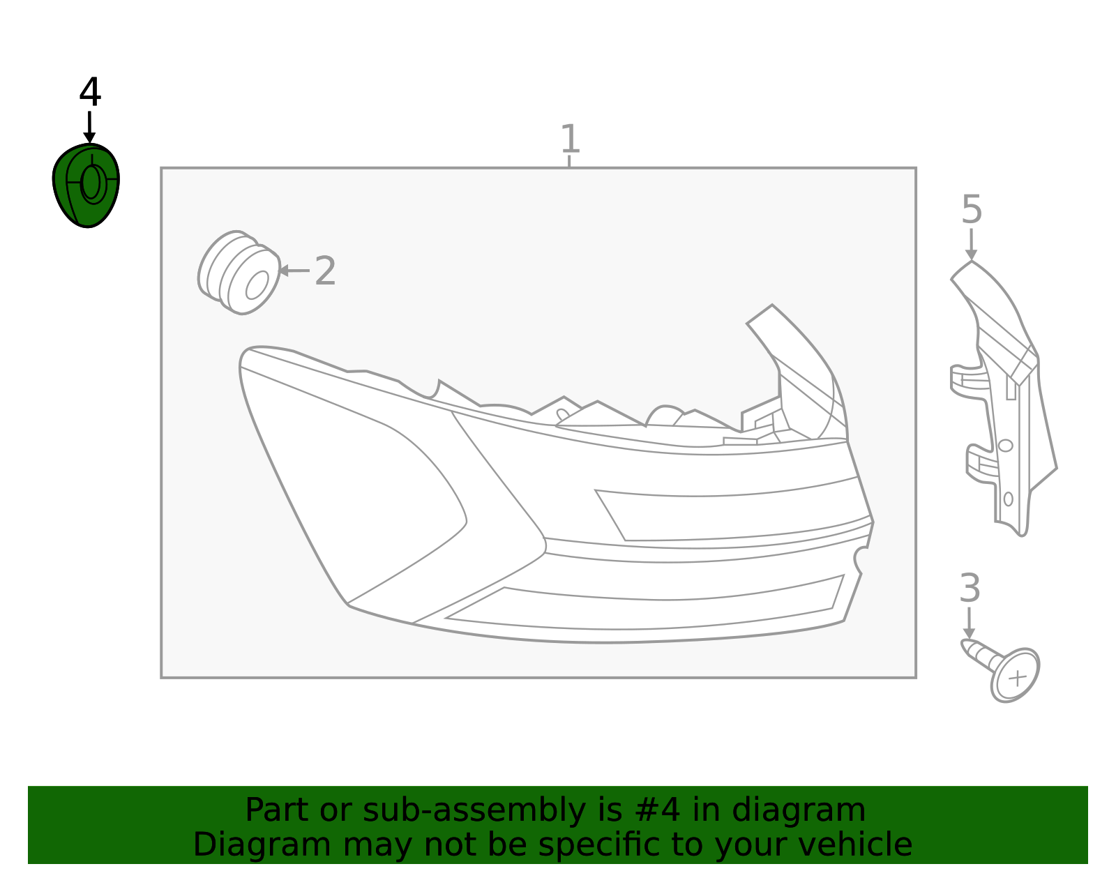 2019-2025 Volkswagen Jetta Tail Lamp Assembly Grommet 8K9-805-673-C ...