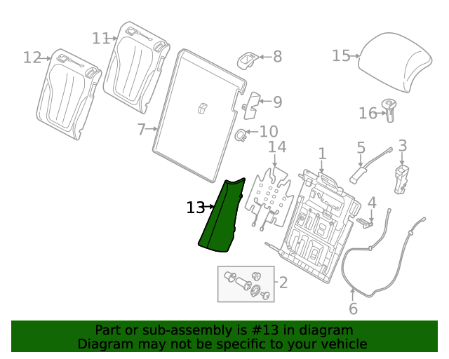 Genuine BMW 52-20-7-943-122 | Bolster | FREE Shipping on Most Orders ...