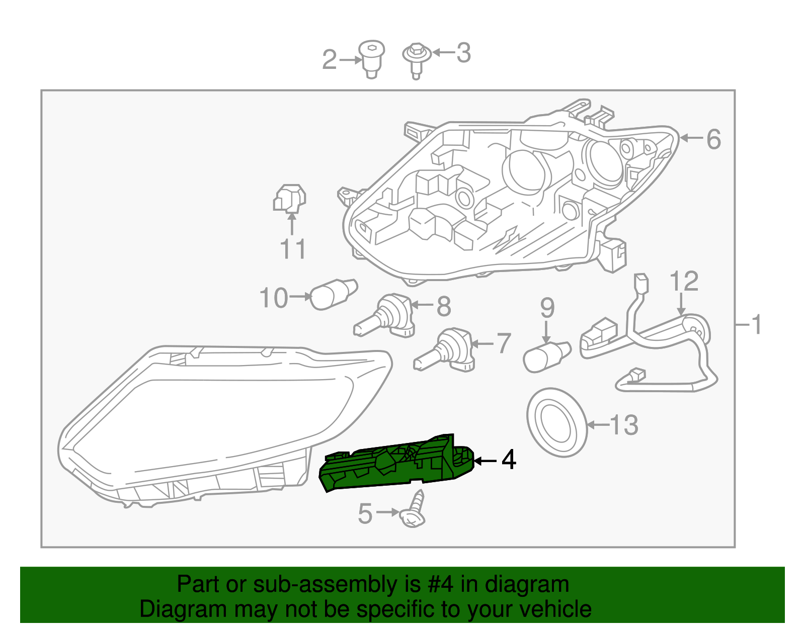 2015-2016 Nissan Rogue Lamp Bracket 26092-5HA0A | Hoffman Nissan Parts