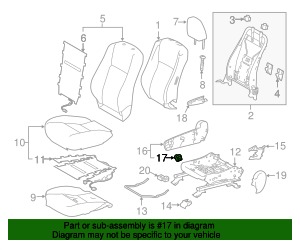 2014-2019 Toyota Seat Frame Trim Panel Clip 71769-47020 | Toyota Parts