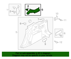 CJ5Z-7831010-AE - Rear Trim 2013-2019 Ford Escape | Ford Parts Direct