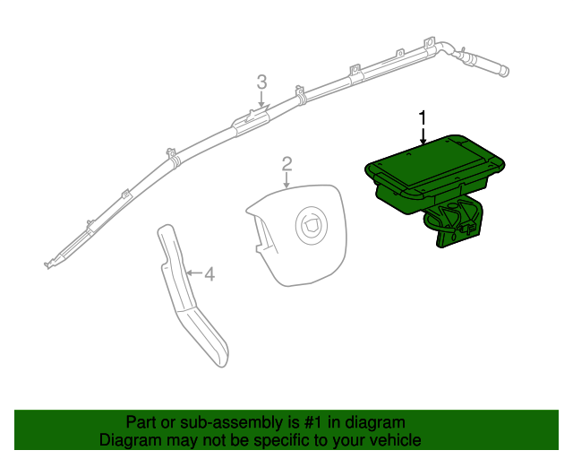 2014-2016 Cadillac SRX F Airbag 23147536 GM | GMPartsDirect.com