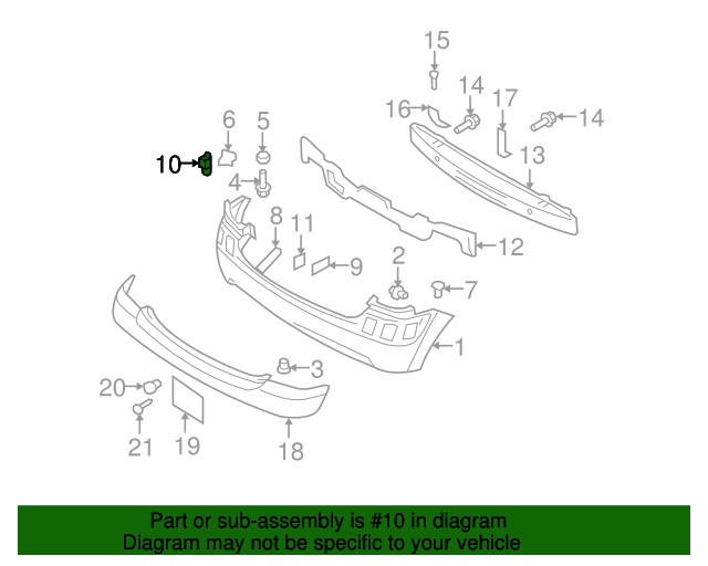 86653-1G200 - Bumper Cover Bracket 2006-2011 Kia Rio5 | Kia.Parts Store