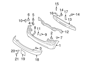 86691-1G200 - Bumper Cover Pad - 2006-2011 Kia Rio5 | Kia Auto Parts