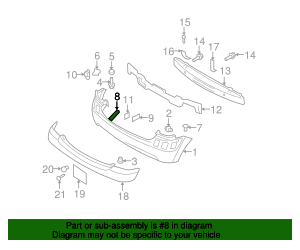 2006-2011 Kia Rio5 | Bumper Cover Pad | 86691-1G200 | Kia Auto Parts