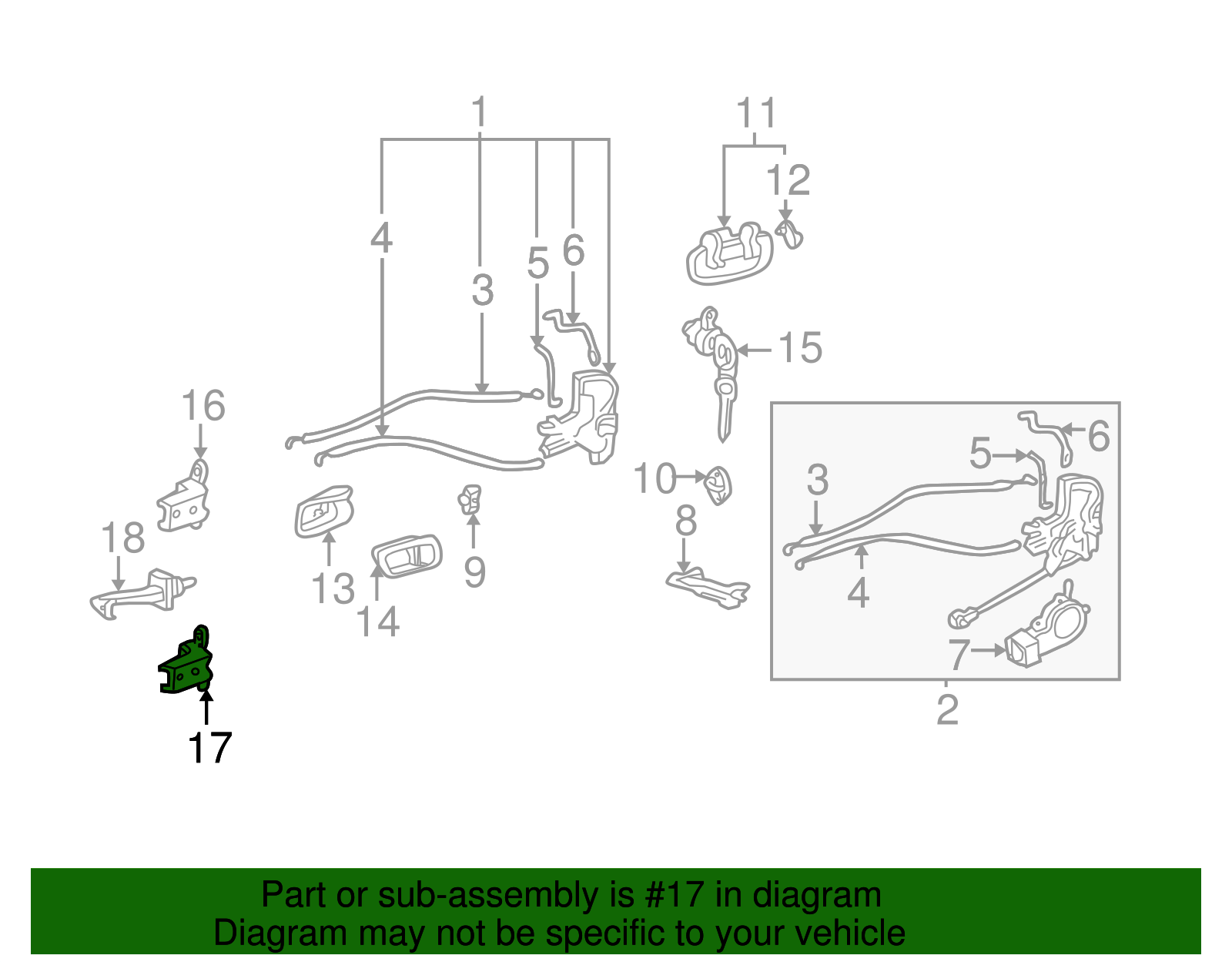 68720-0C010 - 2000-2010 Toyota - Door Hinge (Left, Right, Front, Upper ...