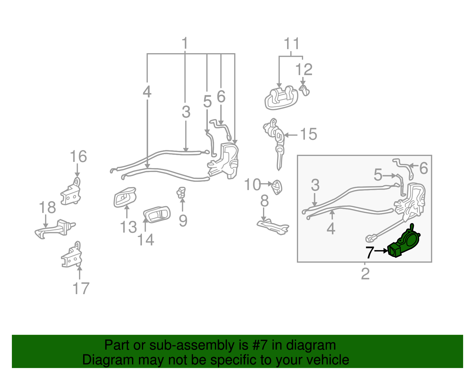 2000-2007 Toyota Tundra Door Lock Actuator Motor 69120-0C010 | OEM ...