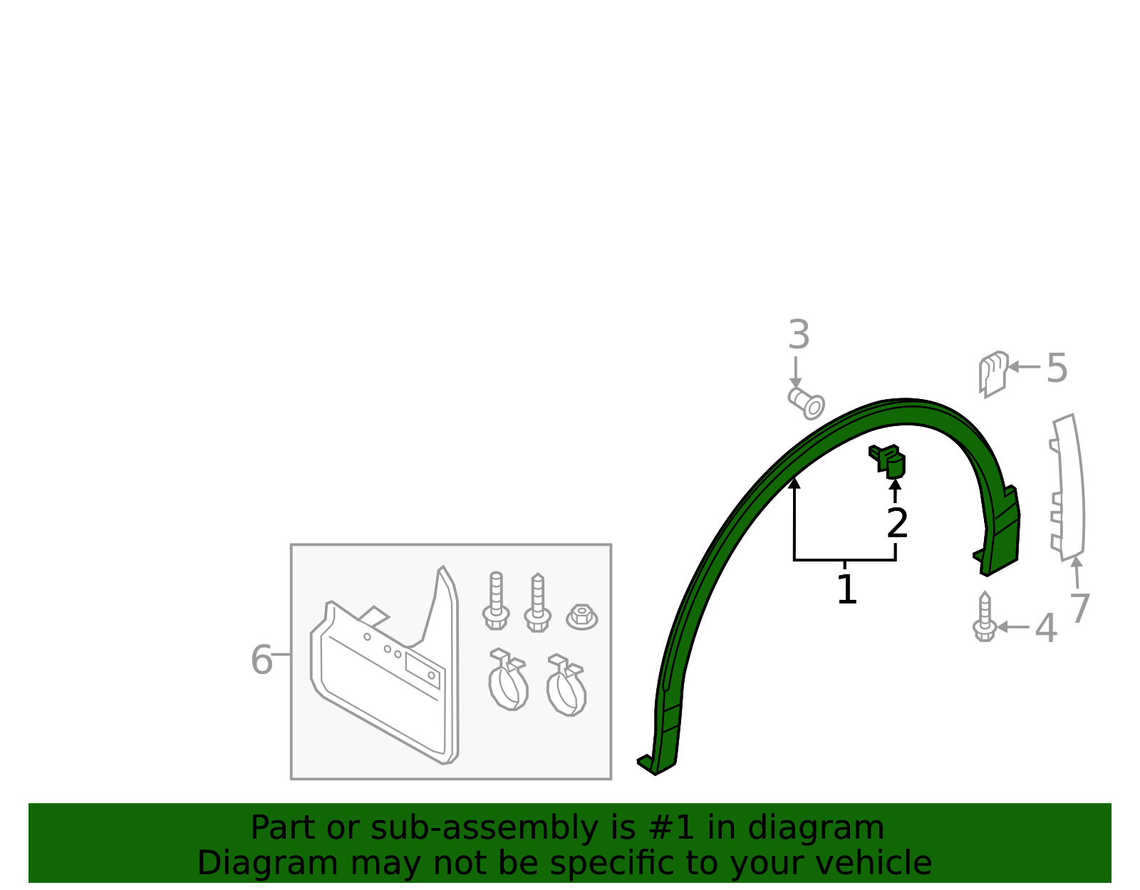 2018-2021 Volkswagen Tiguan Wheel Opening Molding 5NN-854-732-9B9 | OEM ...