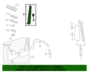 23227752 - Front Molding - 2015-2020 GM | Findlay Auto Parts